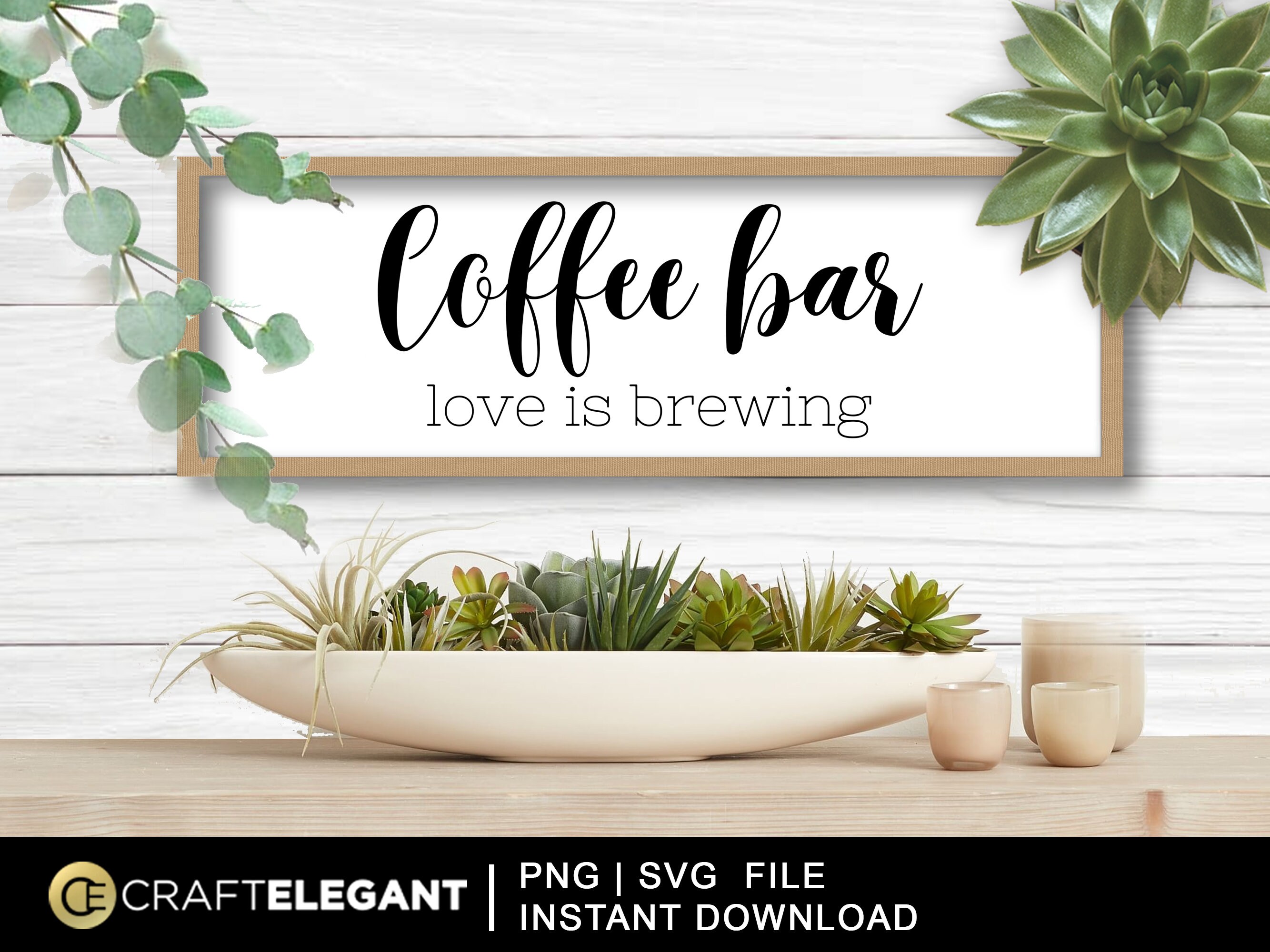 Coffee Bar SVG, Farmhouse Wall Decor SVG, Farmhouse Design Svg, Hand ...