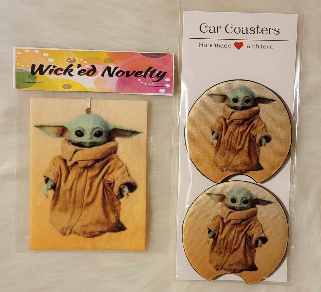 Grogu Car Coasters & Charm - Etsy