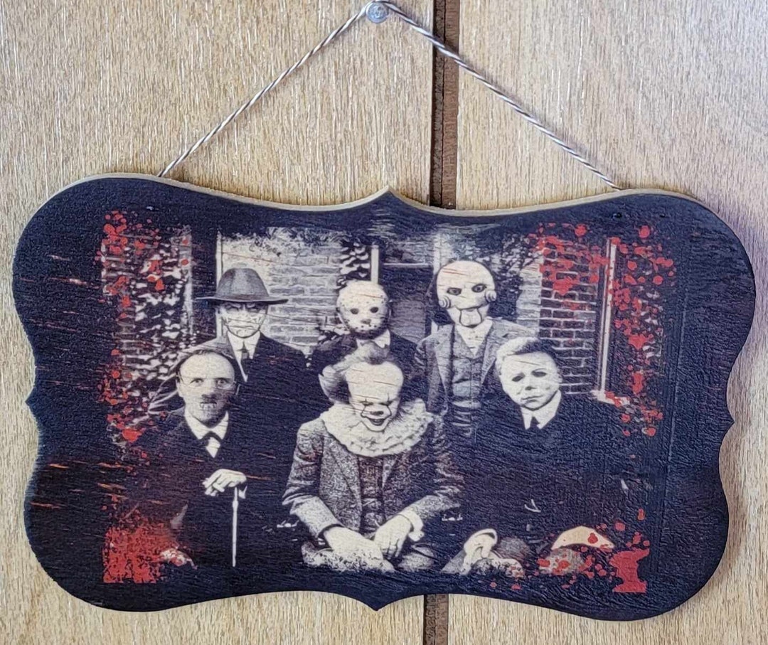 Horror Family Photo Wood Plaque - Etsy