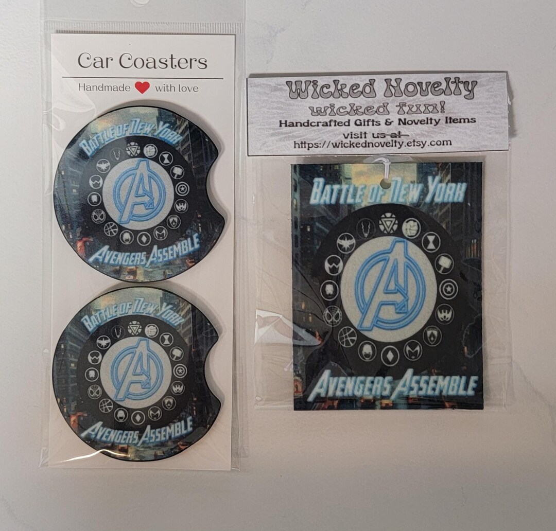 Avengers Assemble Coasters & Charm - Etsy