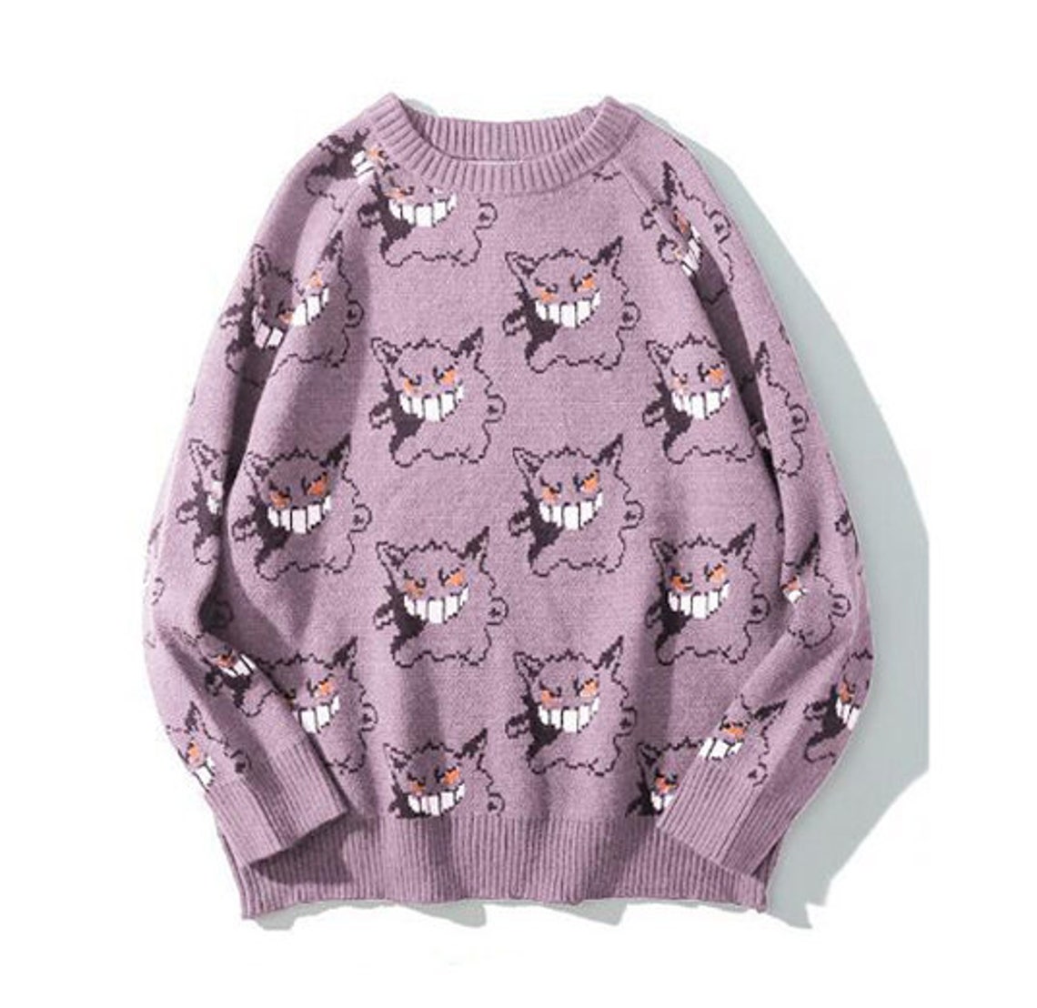 Pink Anime Pokemon Gengar Sweater Women Harajuku Pattern Pullover Loose ...