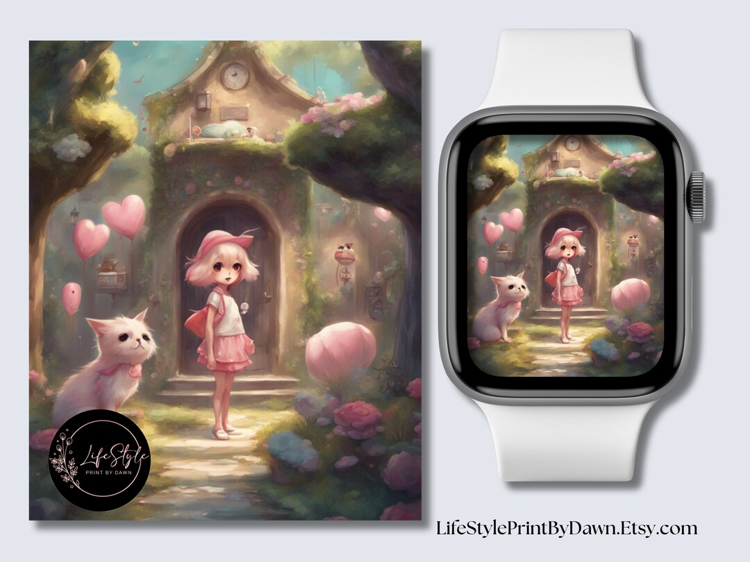 Pinky Children's Apple Watch Wallpaper | Instant Download | DIY Watch ...