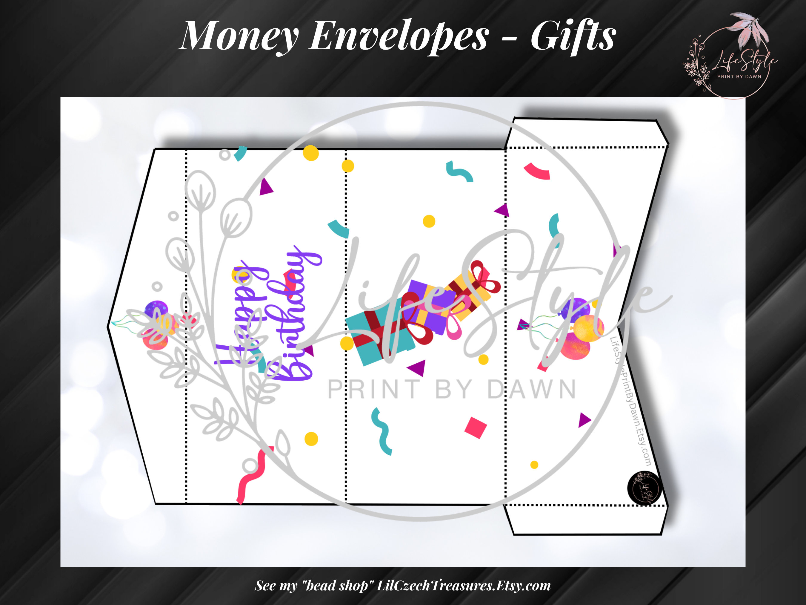 Happy Birthday Money Envelope Printable Birthday Card Greeting Card PDF ...