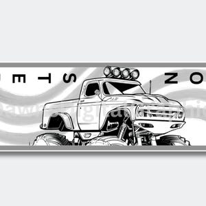 Printable Monster Truck Bookmarks | Set of Four Designs | Instant ...