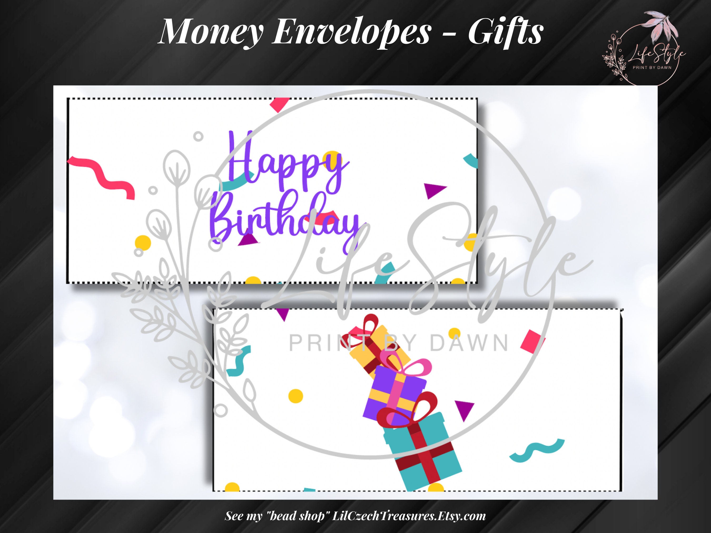 Happy Birthday Money Envelope Printable Birthday Card Greeting Card PDF ...