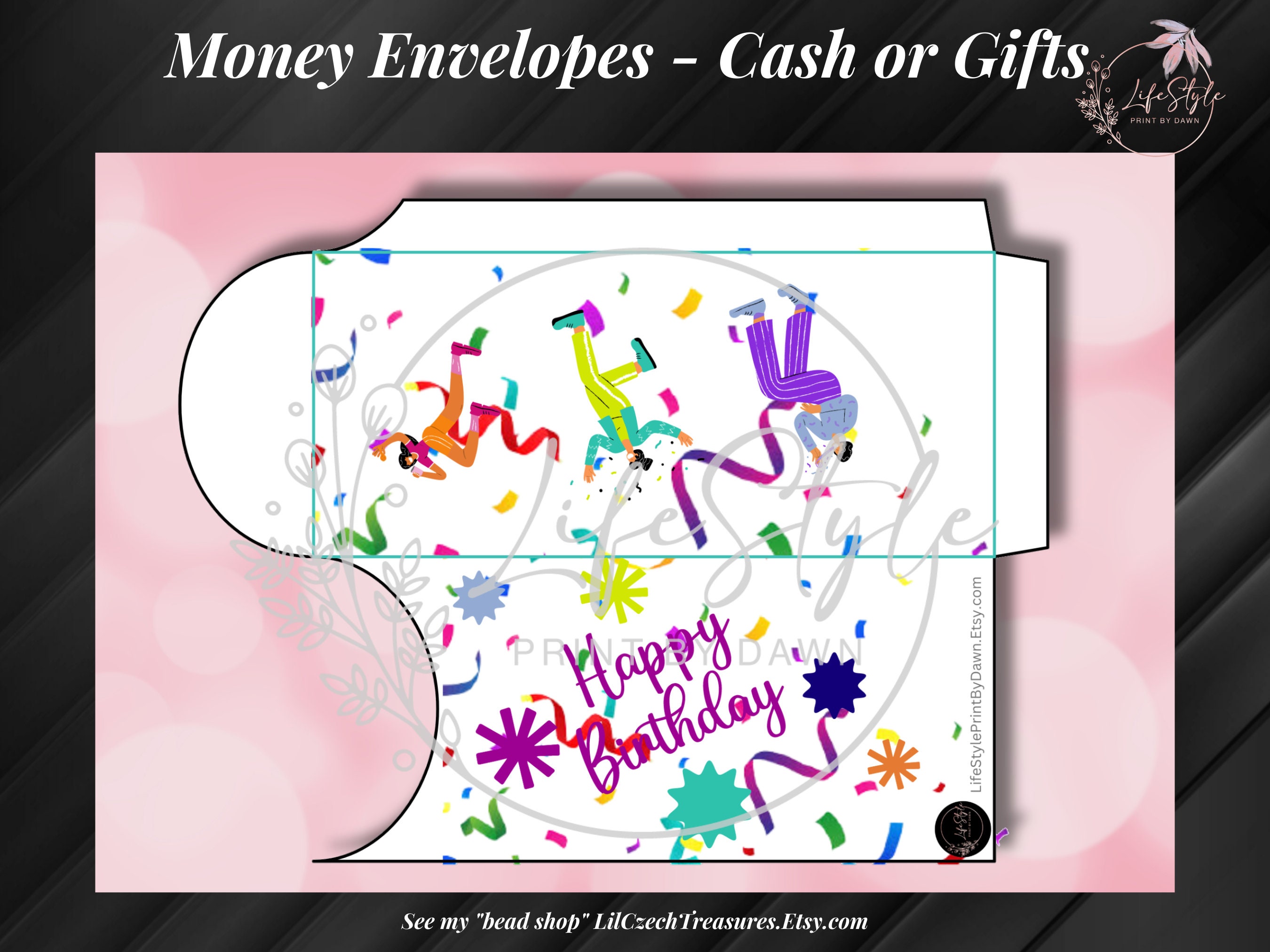 Happy Birthday Money Holder Printable Envelope PDF Download for Gifts 8 ...