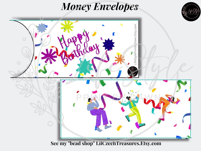 Happy Birthday Money Holder Printable Envelope PDF Download for Gifts 8 ...