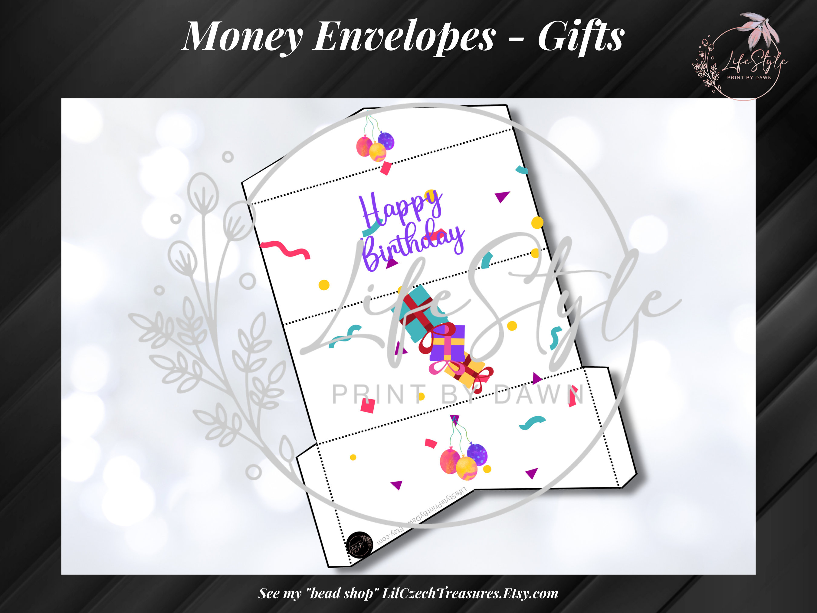 Happy Birthday Money Envelope Printable Birthday Card Greeting Card PDF ...