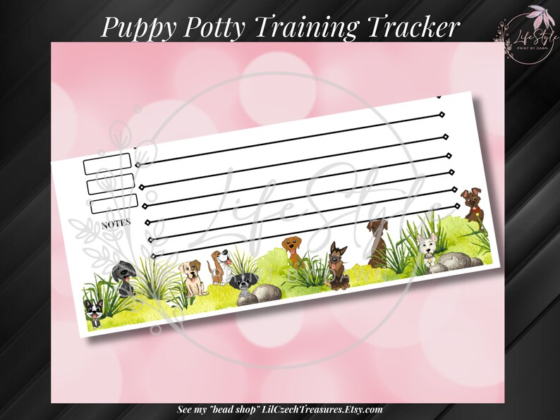 Digital Puppy Potty Training Tracker Download Printable Potty Training ...