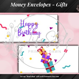 Happy Birthday Money Envelope Printable Birthday Card Greeting Card PDF ...