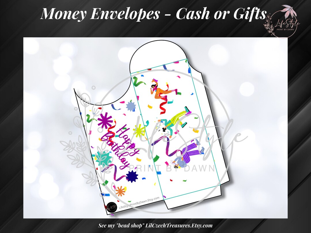 Happy Birthday Money Holder Printable Envelope PDF Download for Gifts 8 ...