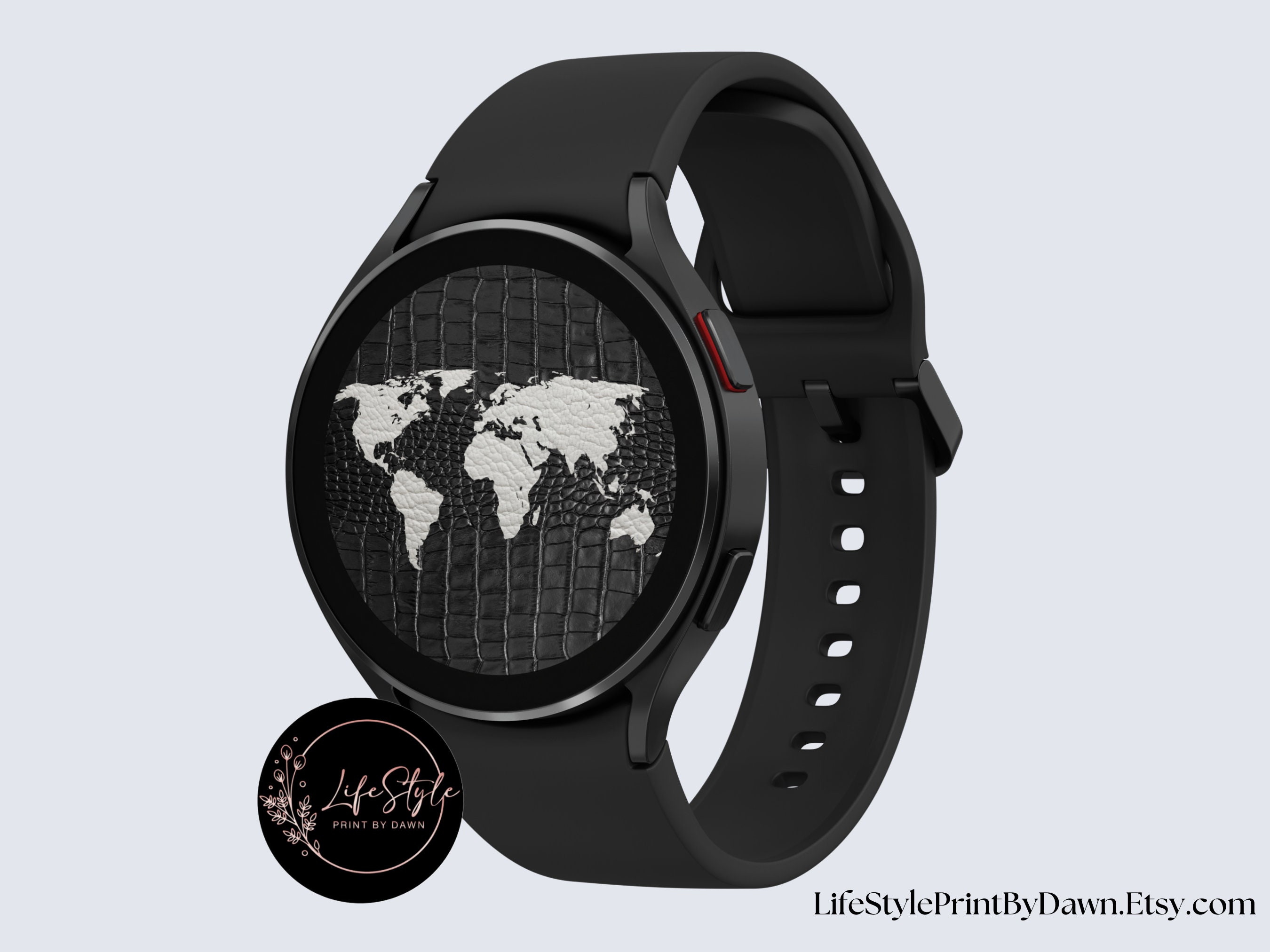 Gray Black Map Apple Watch Wallpaper | Instant Download | DIY World Map ...