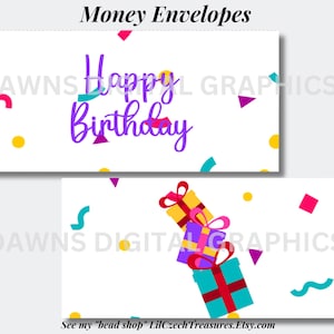 Happy Birthday Money Envelope | Printable Birthday Card | Greeting Card ...