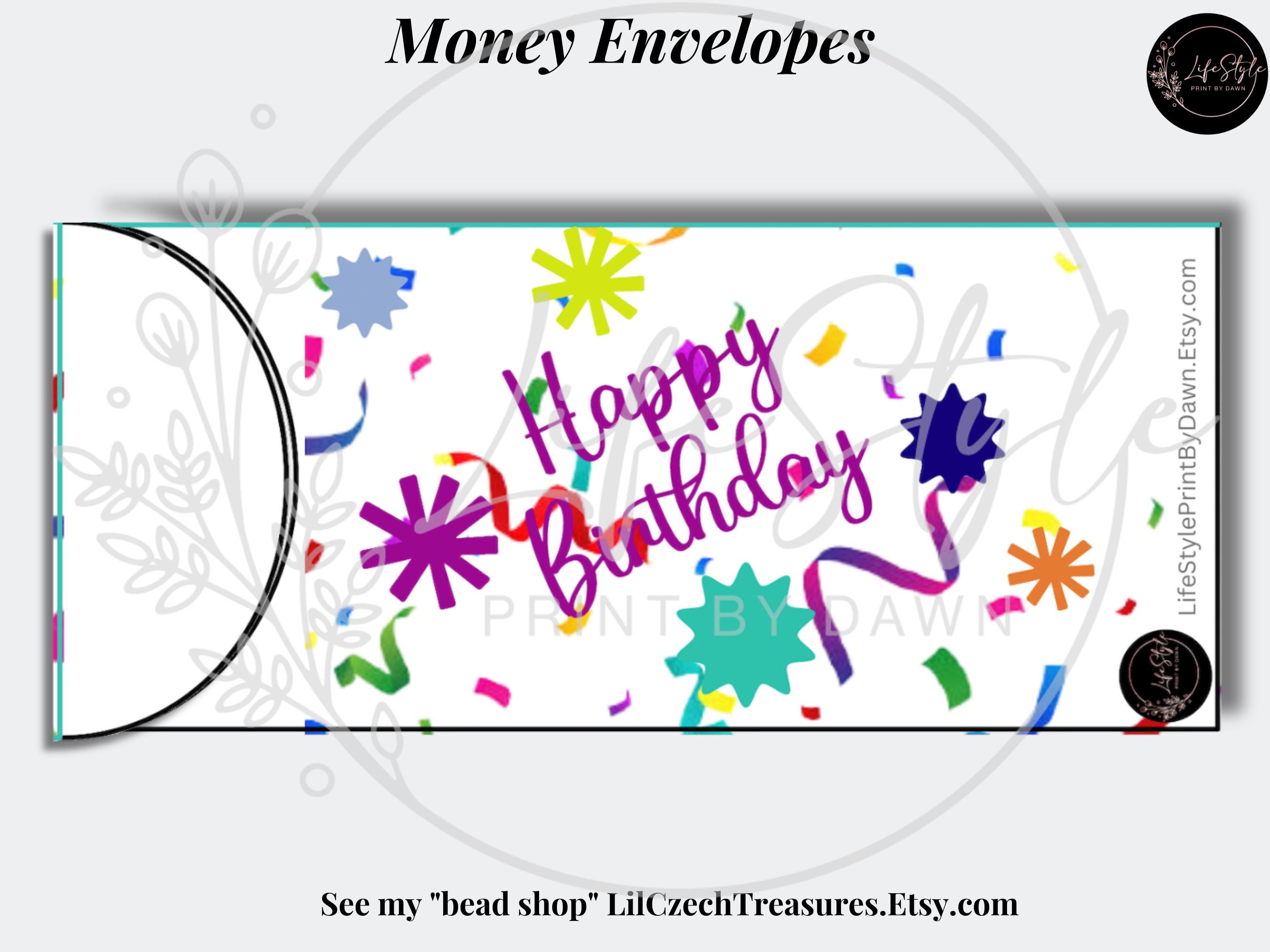 Happy Birthday Money Holder Printable Envelope PDF Download for Gifts 8 ...