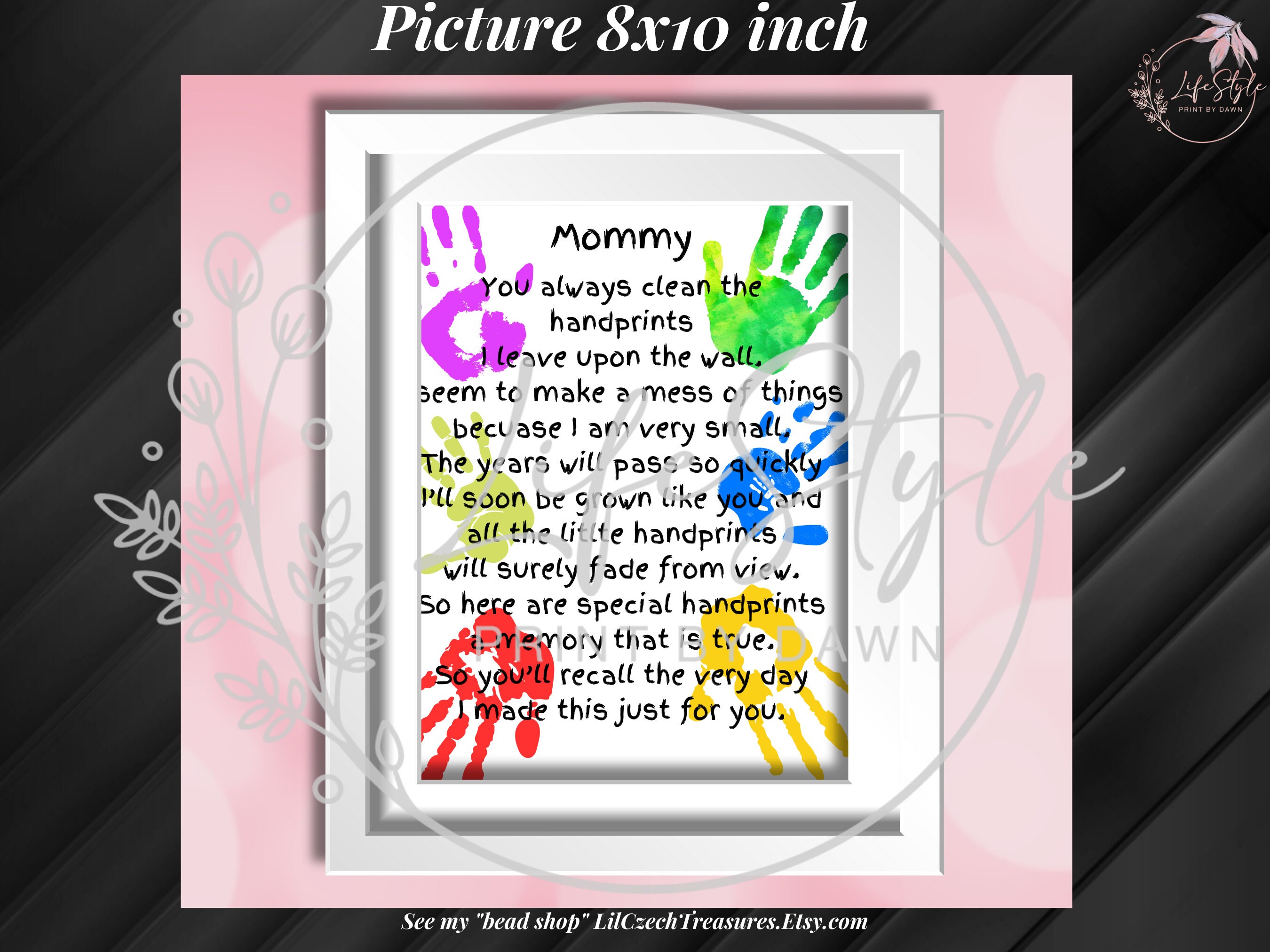 Adorable Mother's Day Art Children's Poem Download Handprints Picture ...