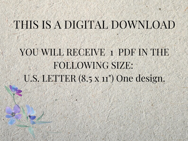 Blueberry Watercolor Design Downloadable Recipe Card Printable - Etsy