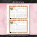Rooster Design Downloadable Recipe Card Printable Recipe Card ...