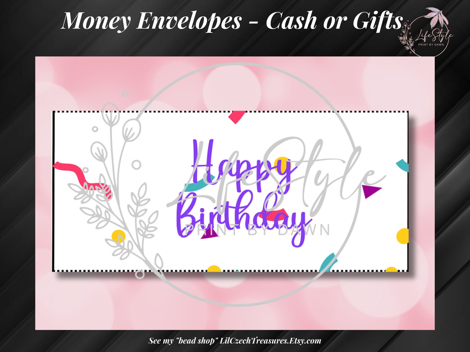 Happy Birthday Money Envelope Printable Birthday Card Greeting Card PDF ...