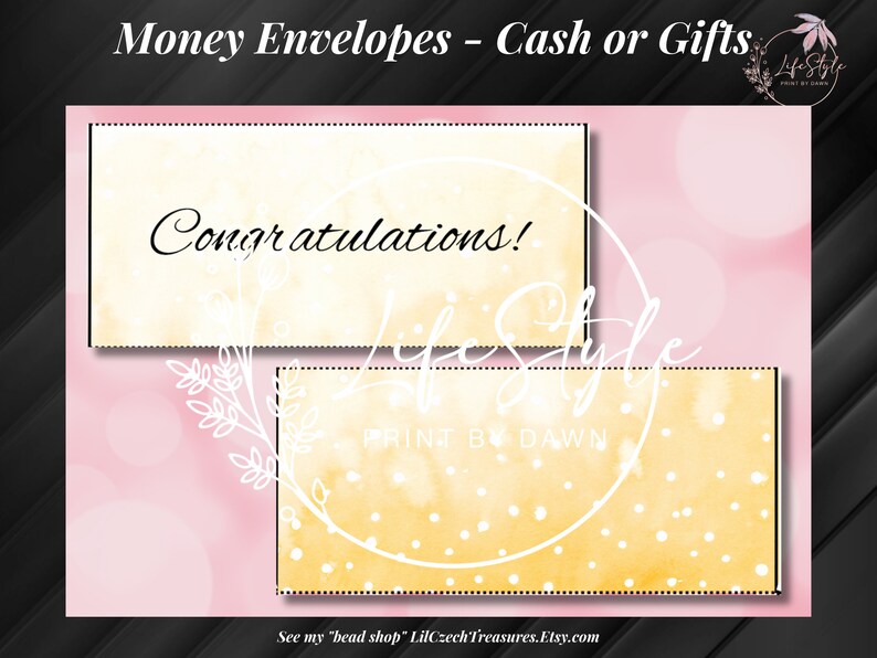 Colorful Congratulations Money Envelope Printable | Instant Download ...