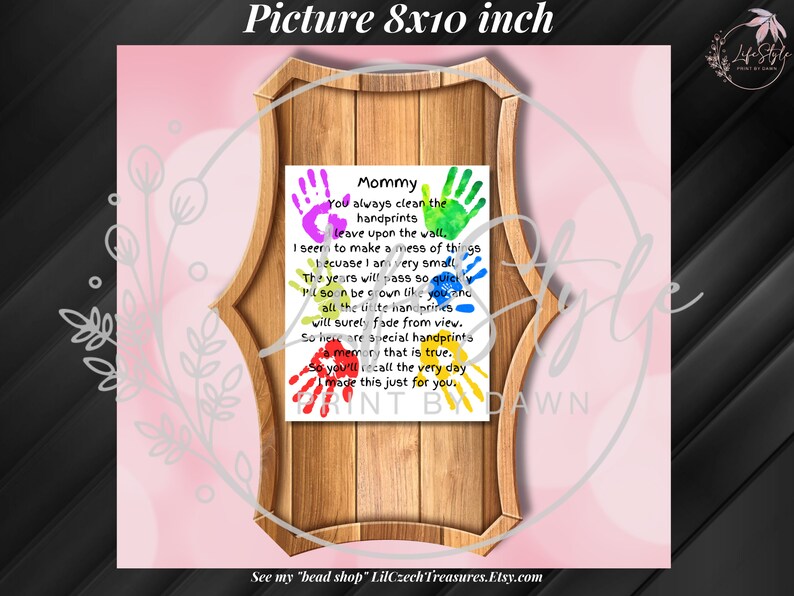 Adorable Mother's Day Art Children's Poem Download Handprints Picture ...