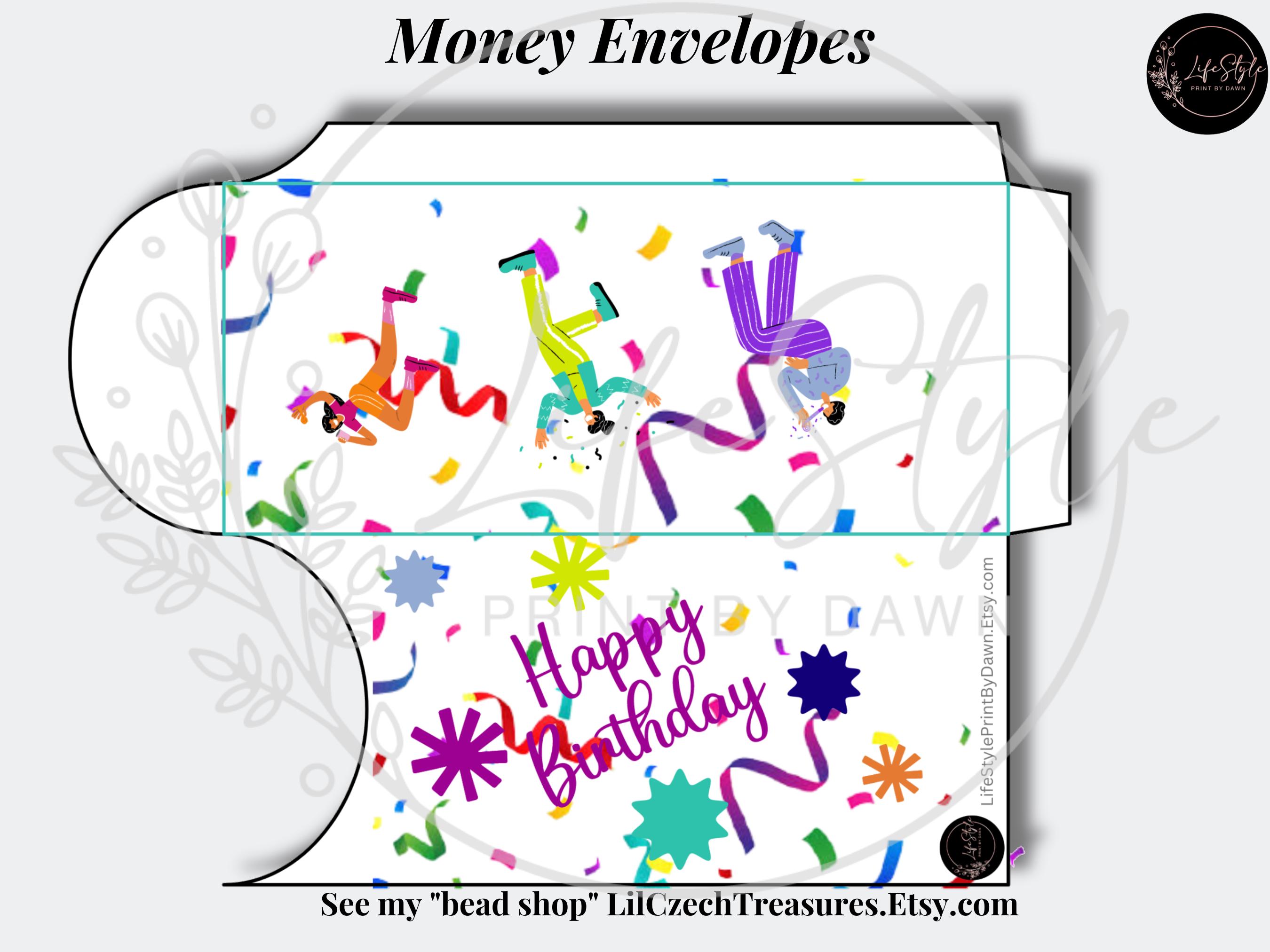 Happy Birthday Money Holder Printable Envelope PDF Download for Gifts 8 ...