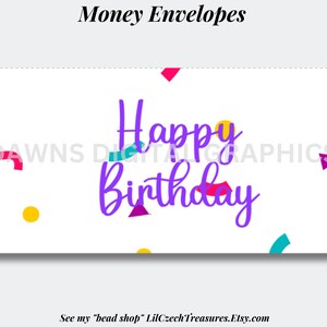 Happy Birthday Money Envelope | Printable Birthday Card | Greeting Card ...