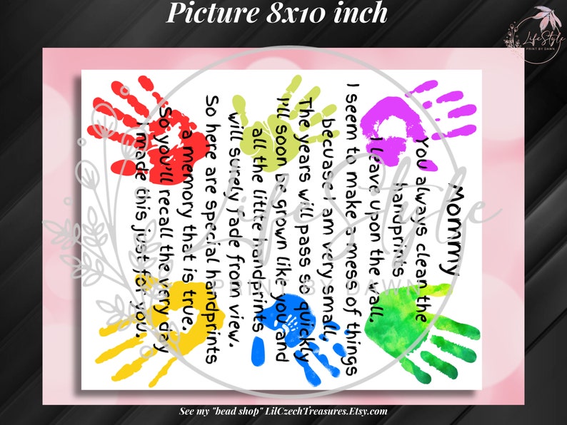 Adorable Mother's Day Art Children's Poem Download Handprints Picture ...