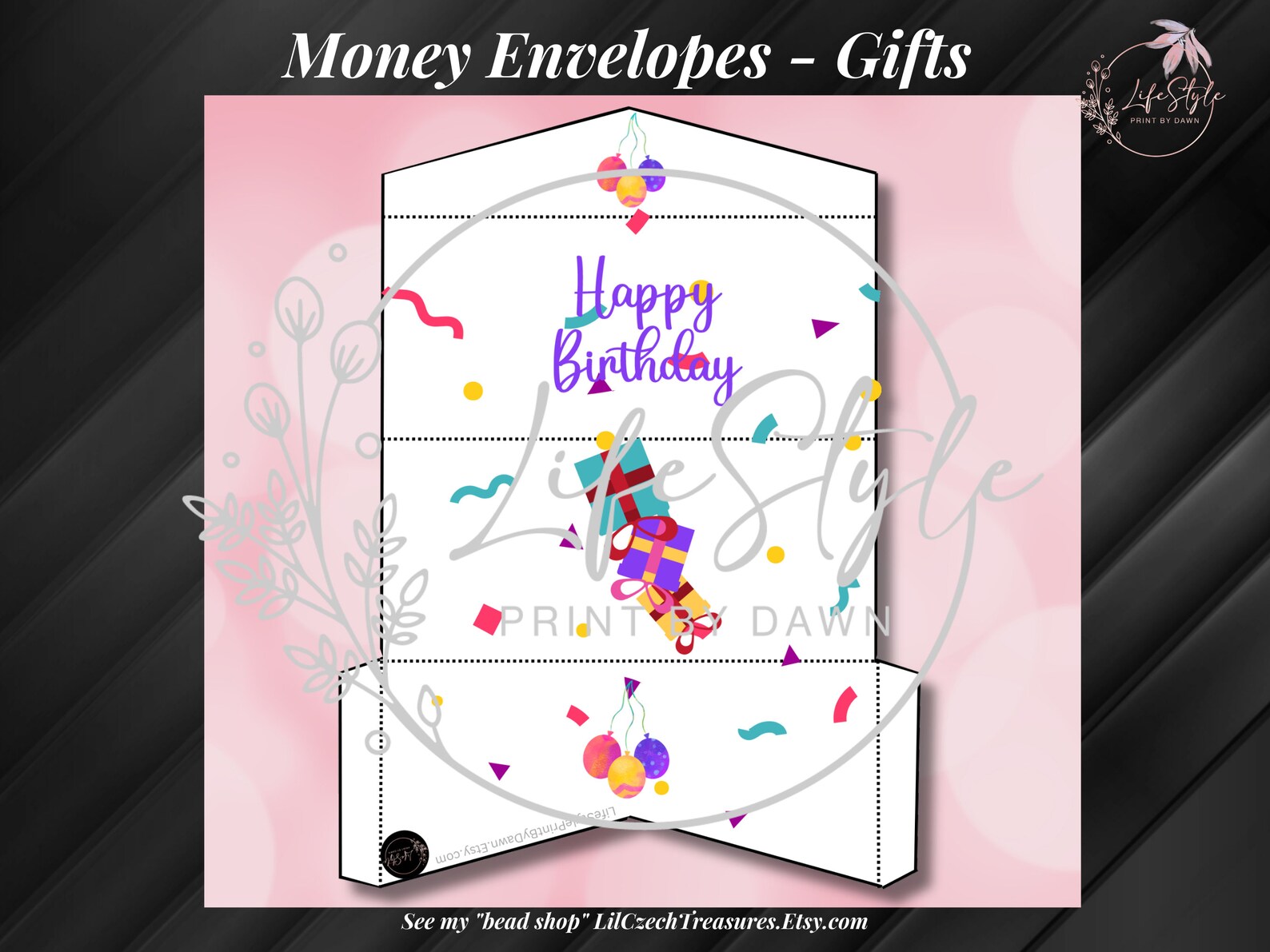 Happy Birthday Money Envelope Printable Birthday Card Greeting Card PDF ...