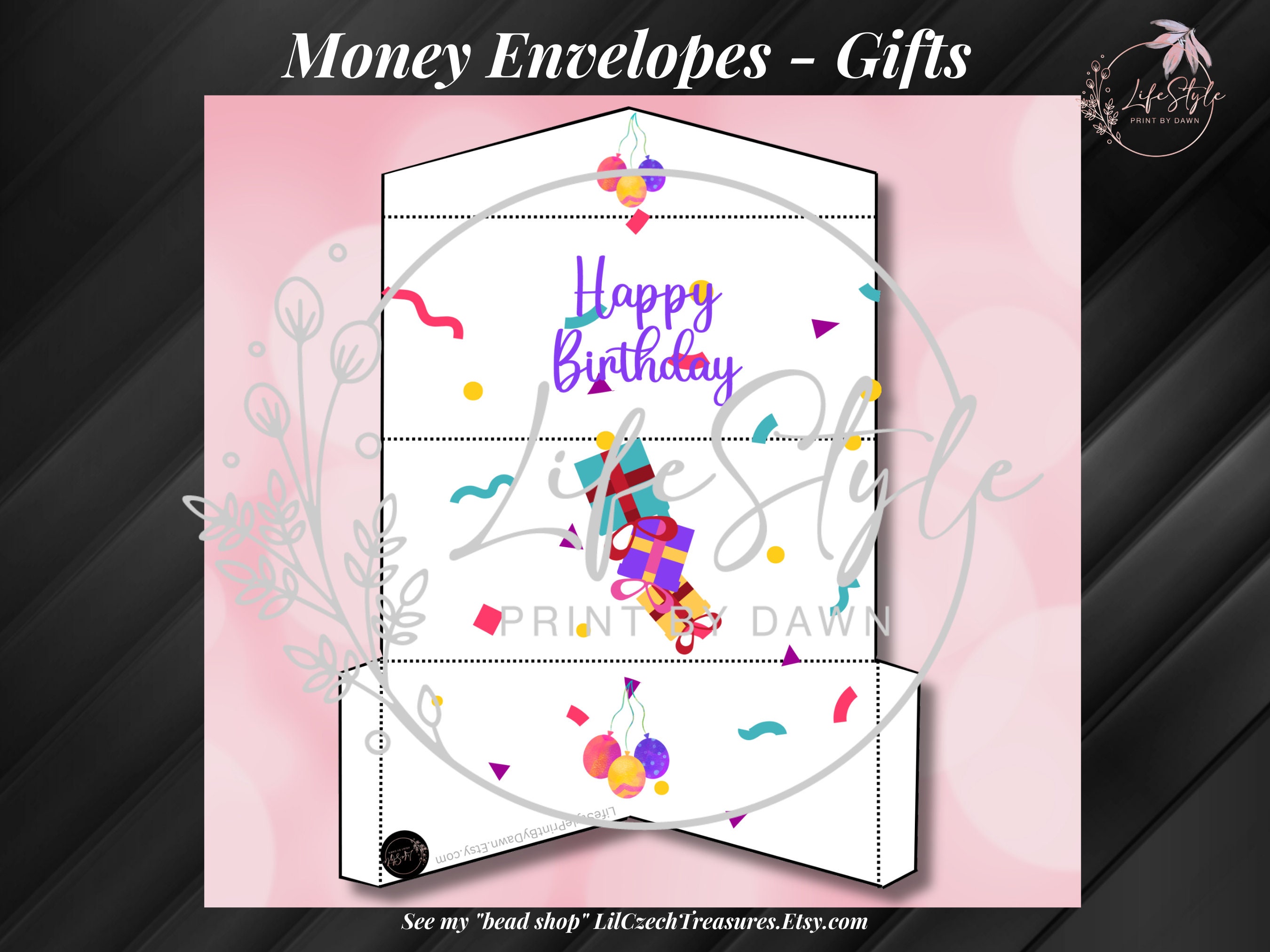 Happy Birthday Money Envelope Printable Birthday Card Greeting Card PDF ...