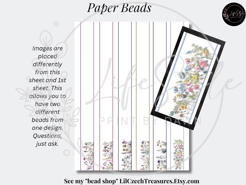 Bright DIY Jewelry Paper Beads Template | Instant Download Printable ...