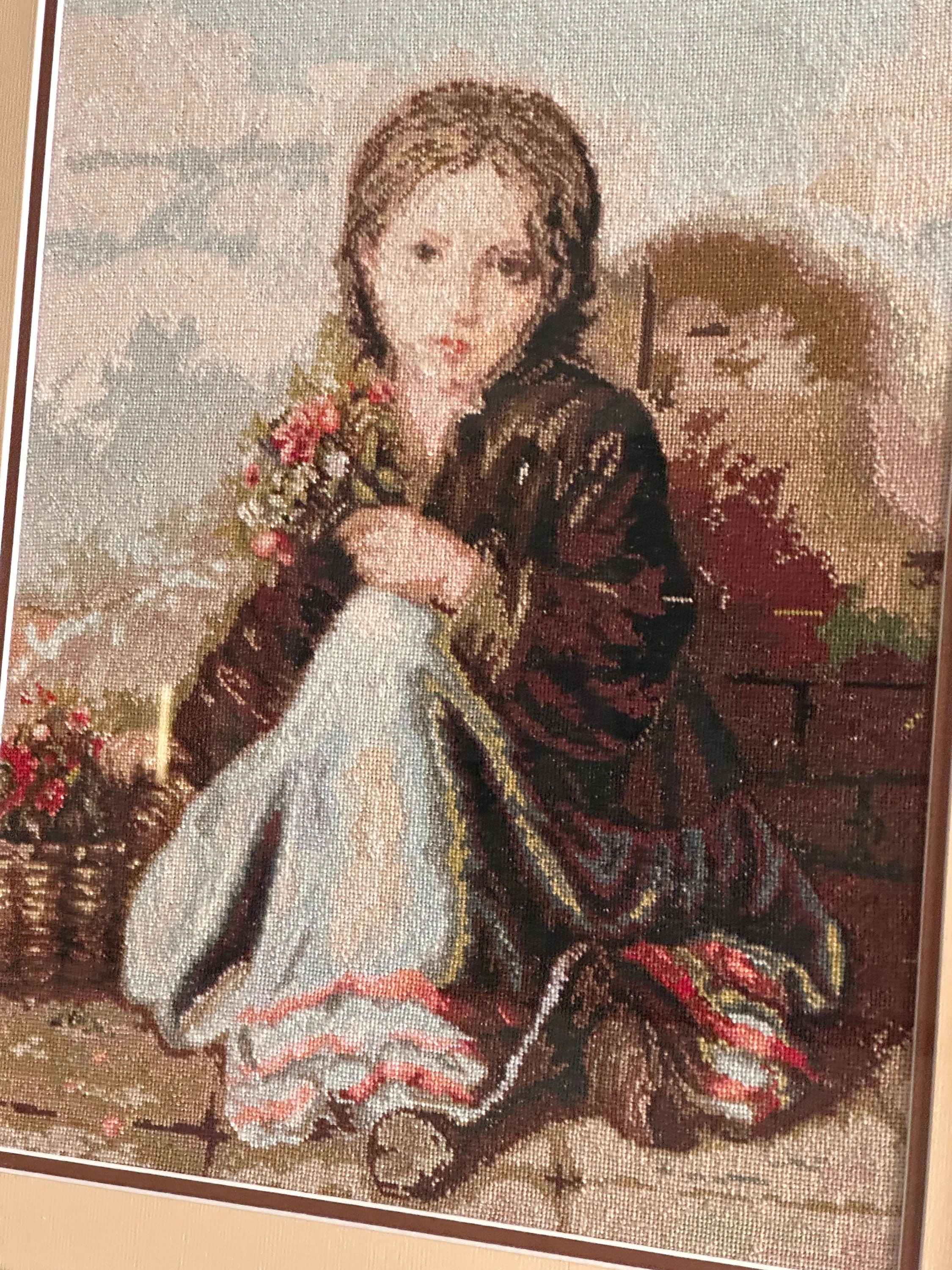 The Little Girl Embroidery Wall Art - Etsy