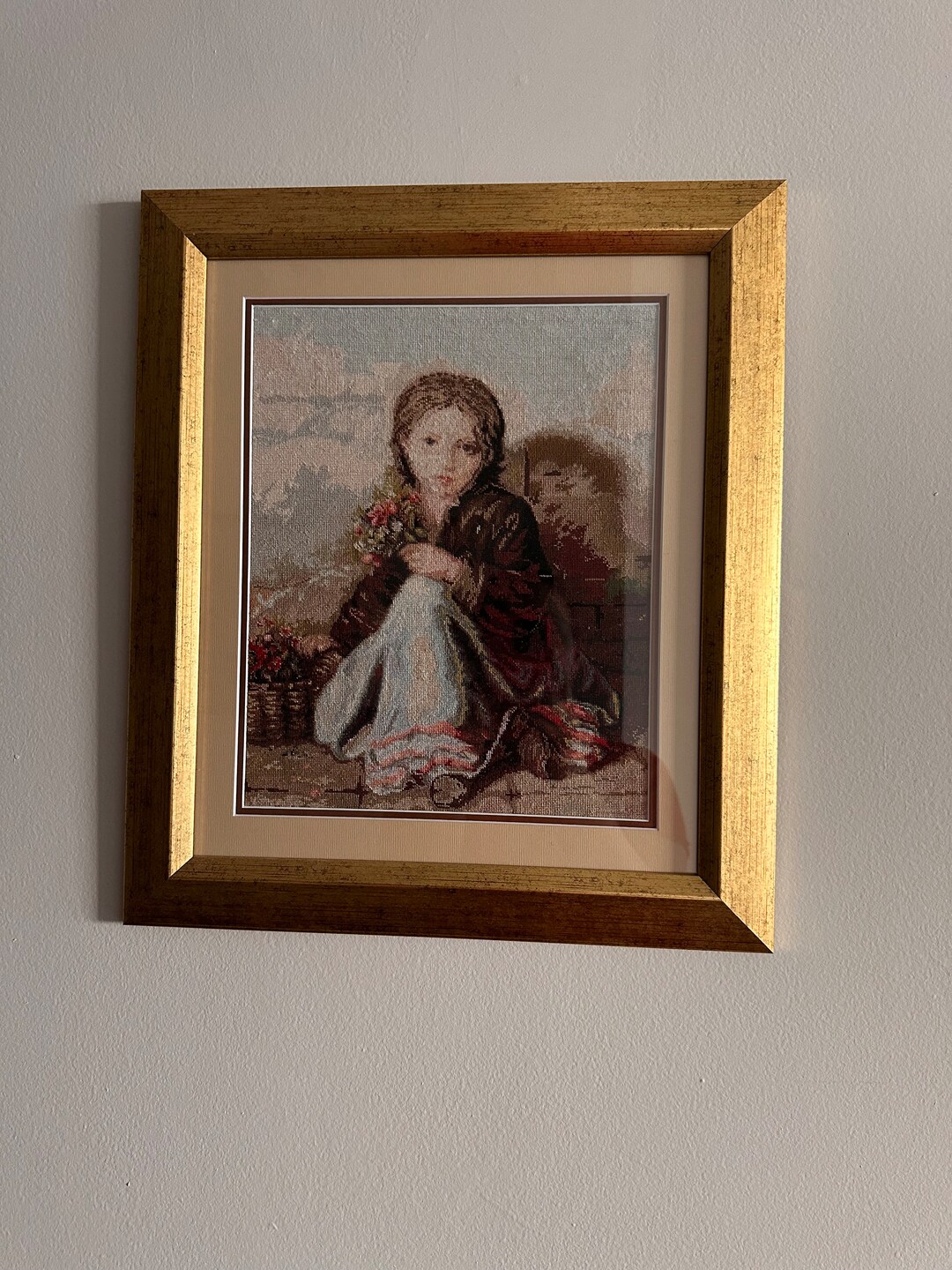 The Little Girl - Embroidery Wall Art - Etsy