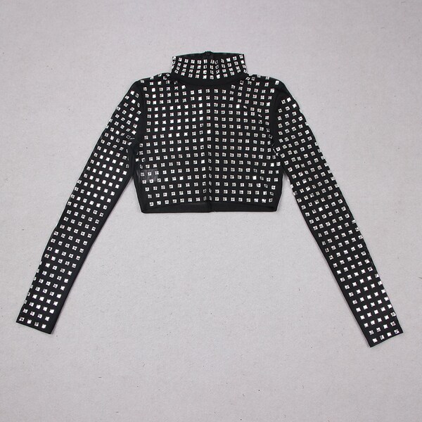 Rhinestone Crop Top - Etsy