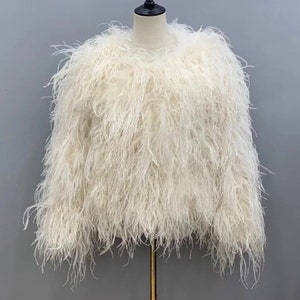 22” Ostrich Feather Jacket - Custom Made to Order - Etsy