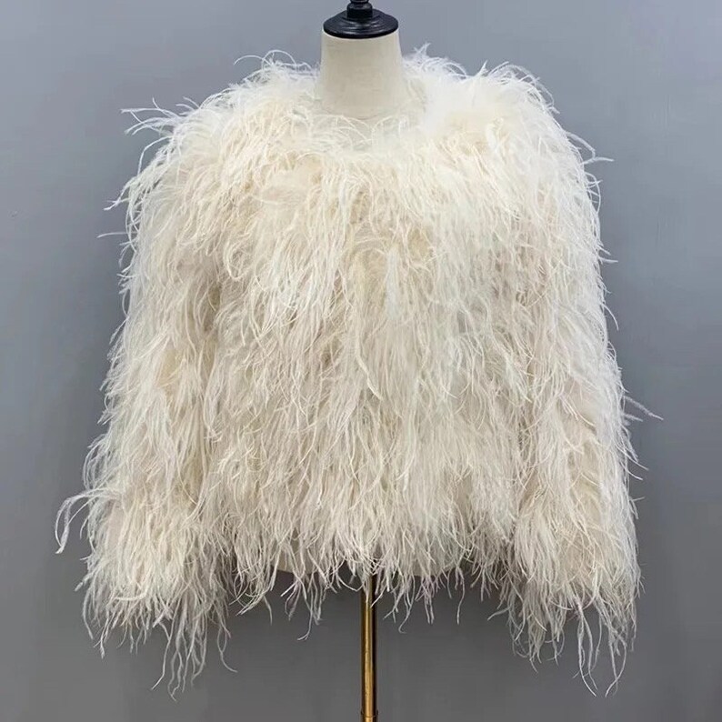 22” Ostrich Feather Jacket - Custom Made to Order - Etsy