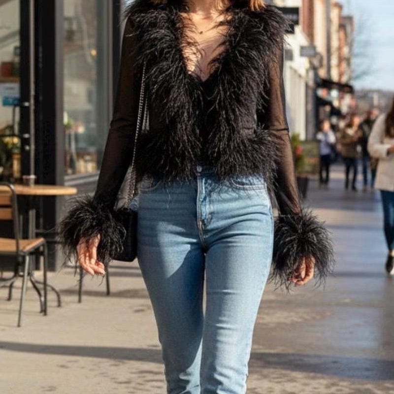 Feather Sleeve Bolero - Etsy