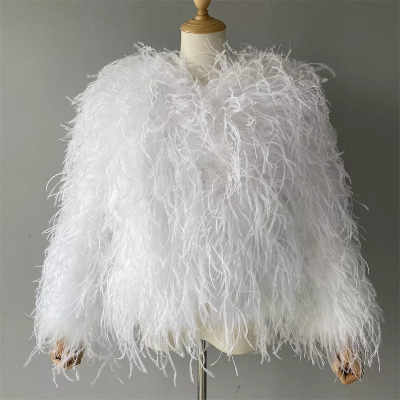 22” Ostrich Feather Jacket - Custom Made to Order - Etsy