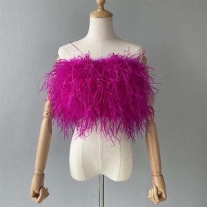 8" Length Handmade Ostrich Feather Top - Custom Made to Order - Etsy