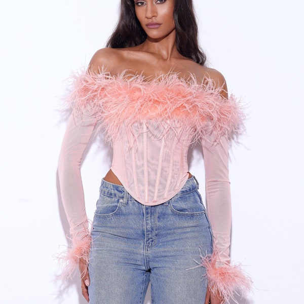 Feather Corset - Etsy