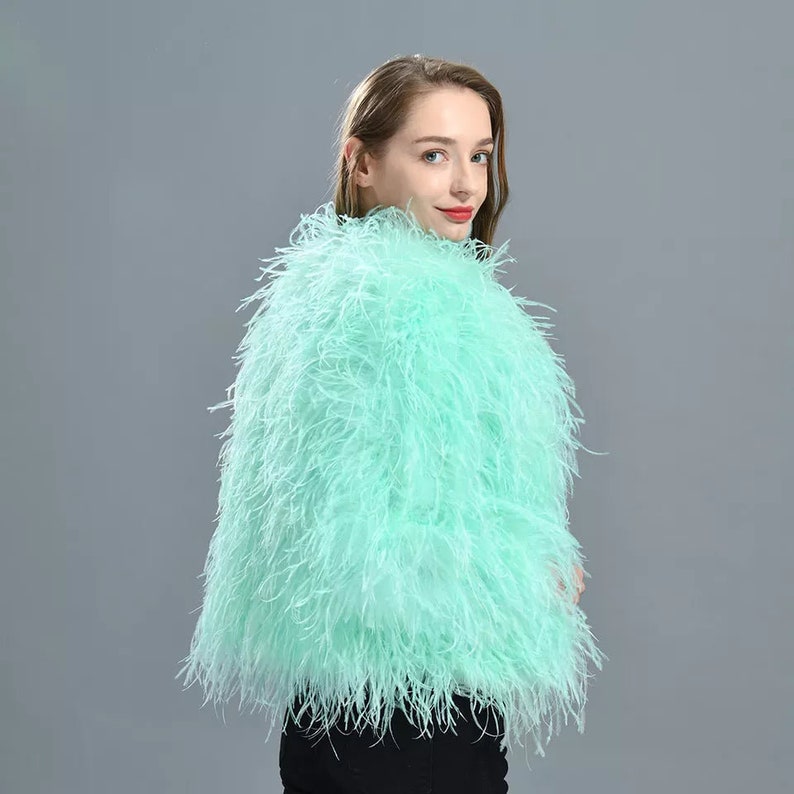 22” Ostrich Feather Jacket - Custom Made to Order - Etsy