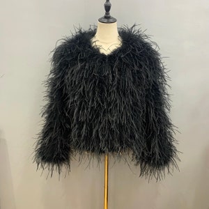22” Ostrich Feather Jacket - Custom Made to Order - Etsy