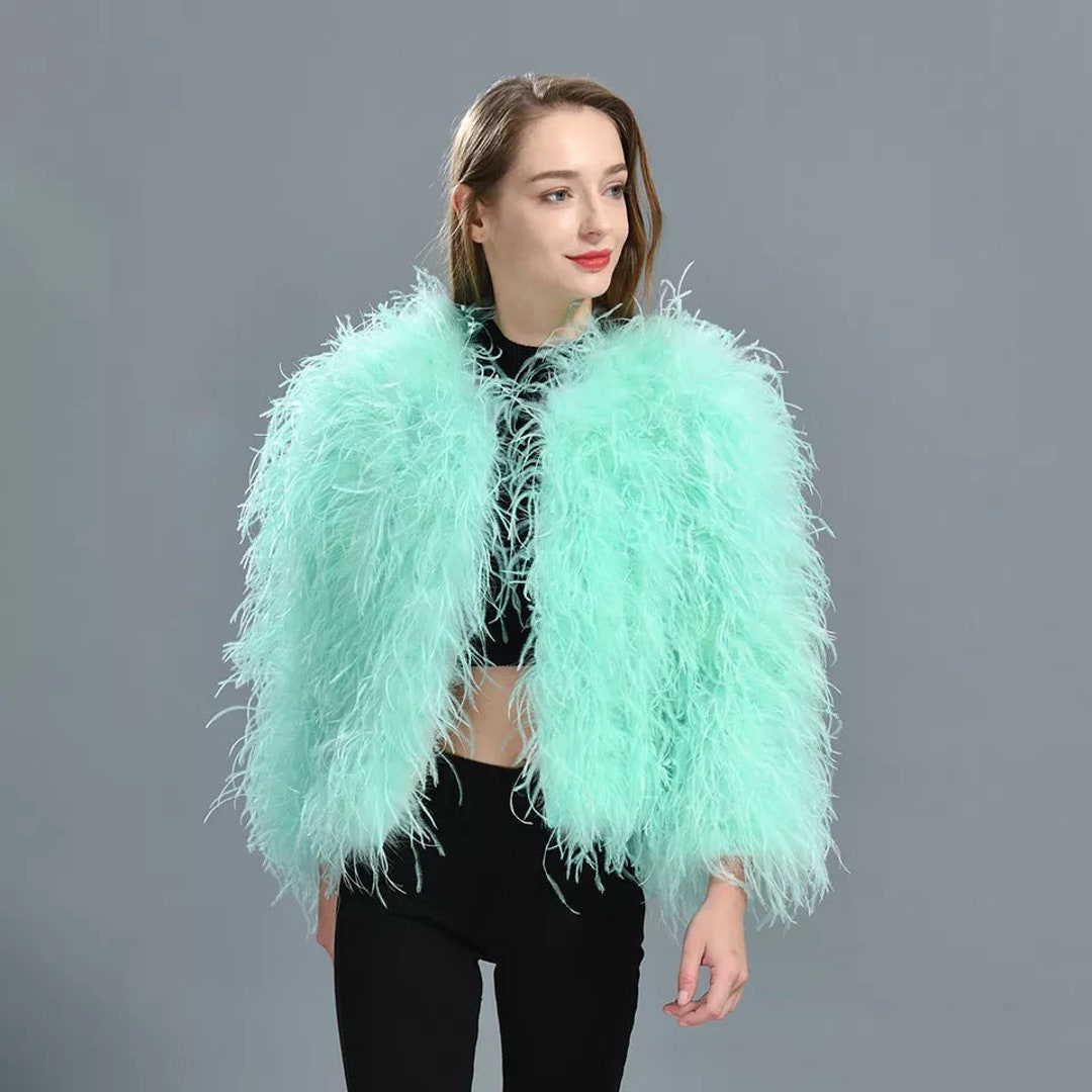 22” Ostrich Feather Jacket - Custom Made to Order - Etsy