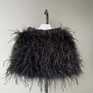 Ostrich Feather Mini Skirt - Etsy