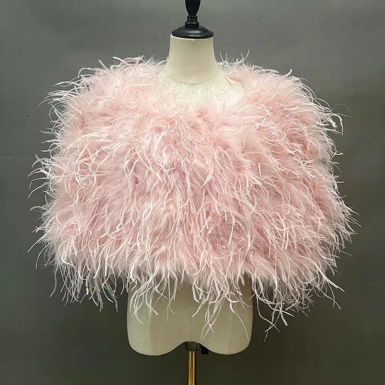 Ostrich Feather Shawl - Made to Order - Etsy