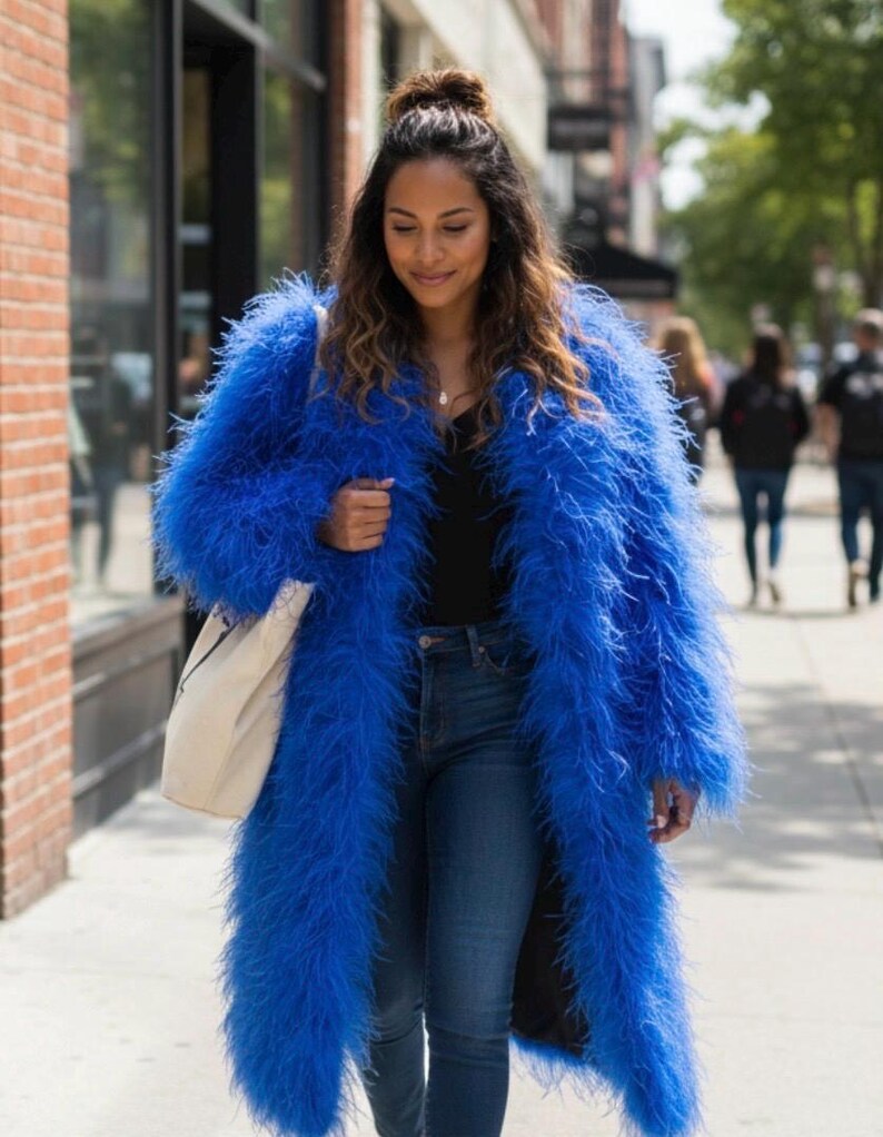 Long Full Length Ostrich Feather Coat - Made to Order - Etsy