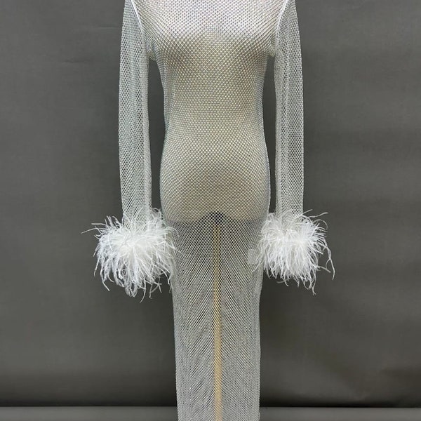 Mesh Rhinestone Dress - Etsy