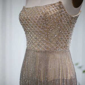 Rhinestone & Beaded Embellished Strapless Mini Dress - Etsy