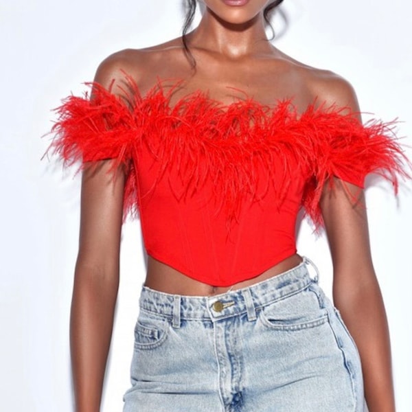 Feather Corset - Etsy