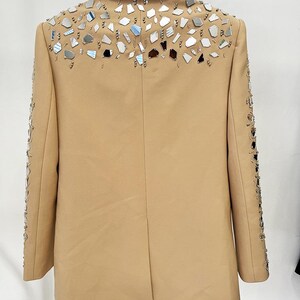 Beige Beaded Mirror Blazer and Short Set - Etsy