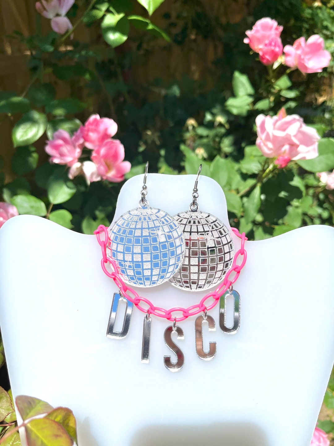 Disco Necklace/ Groovy Choker/ Festival and Rave Jewelry / Hippie ...